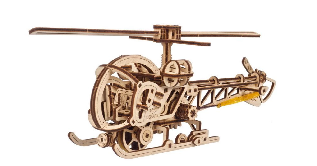 UGEARS Mini helikopter - mechanikus modell