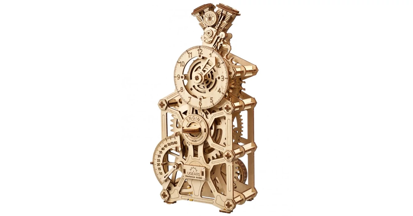 UGEARS Motorblokk óra - mechanikus modell
